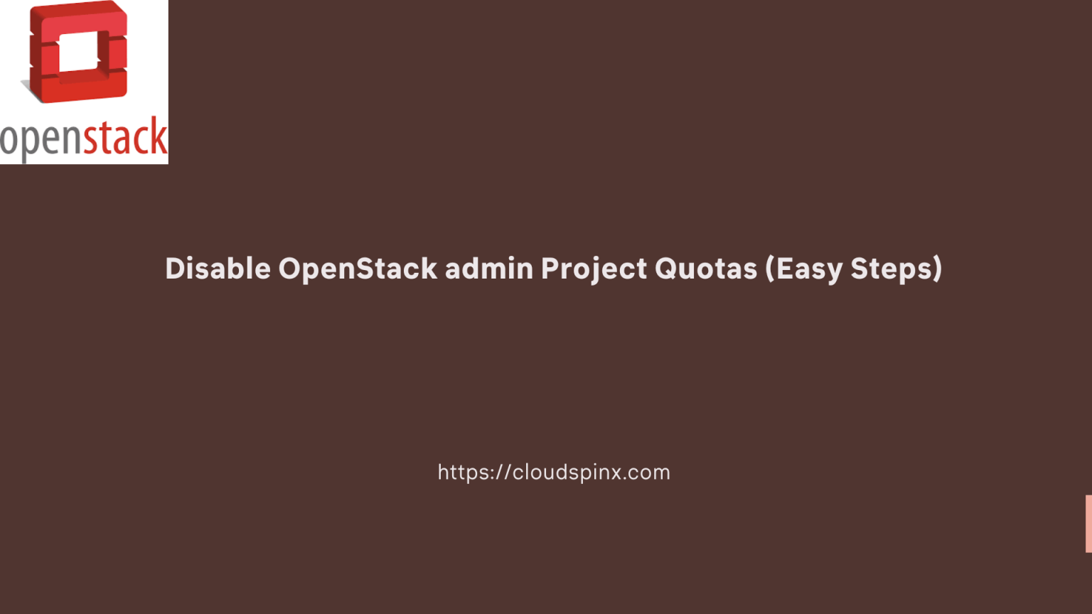 Disable Admin Project Quotas in OpenStack
