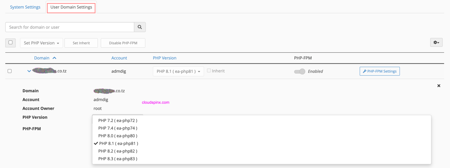 How To Install Multiple PHP versions on cPanel - CloudSpinx How To Install Multiple PHP versions on cPanel - CloudSpinx