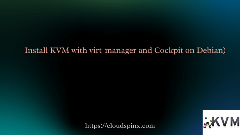 Install KVM on Debian 12 with virt-manager and Cockpit - CloudSpinx Install KVM on Debian 12 with virt-manager and Cockpit - CloudSpinx