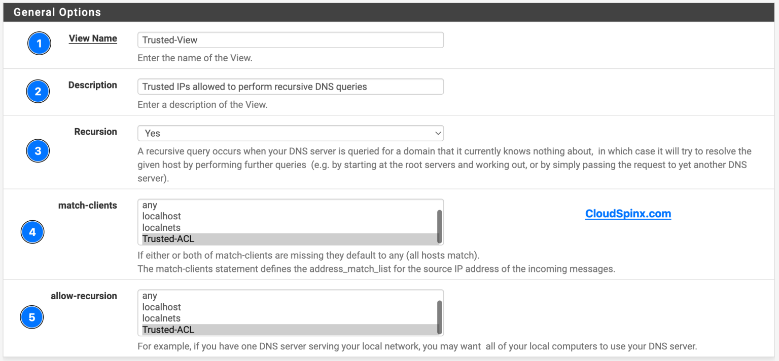 How To Configure Bind DNS Server on pfSense / OPNsense - CloudSpinx