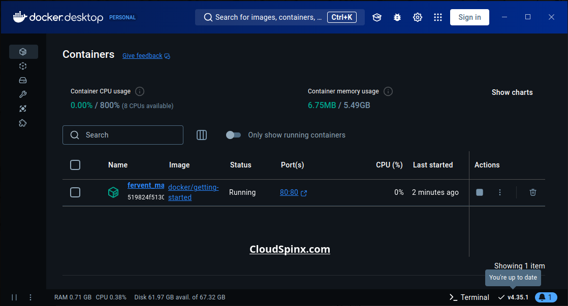 Install and Use Docker Desktop on Arch Linux - CloudSpinx