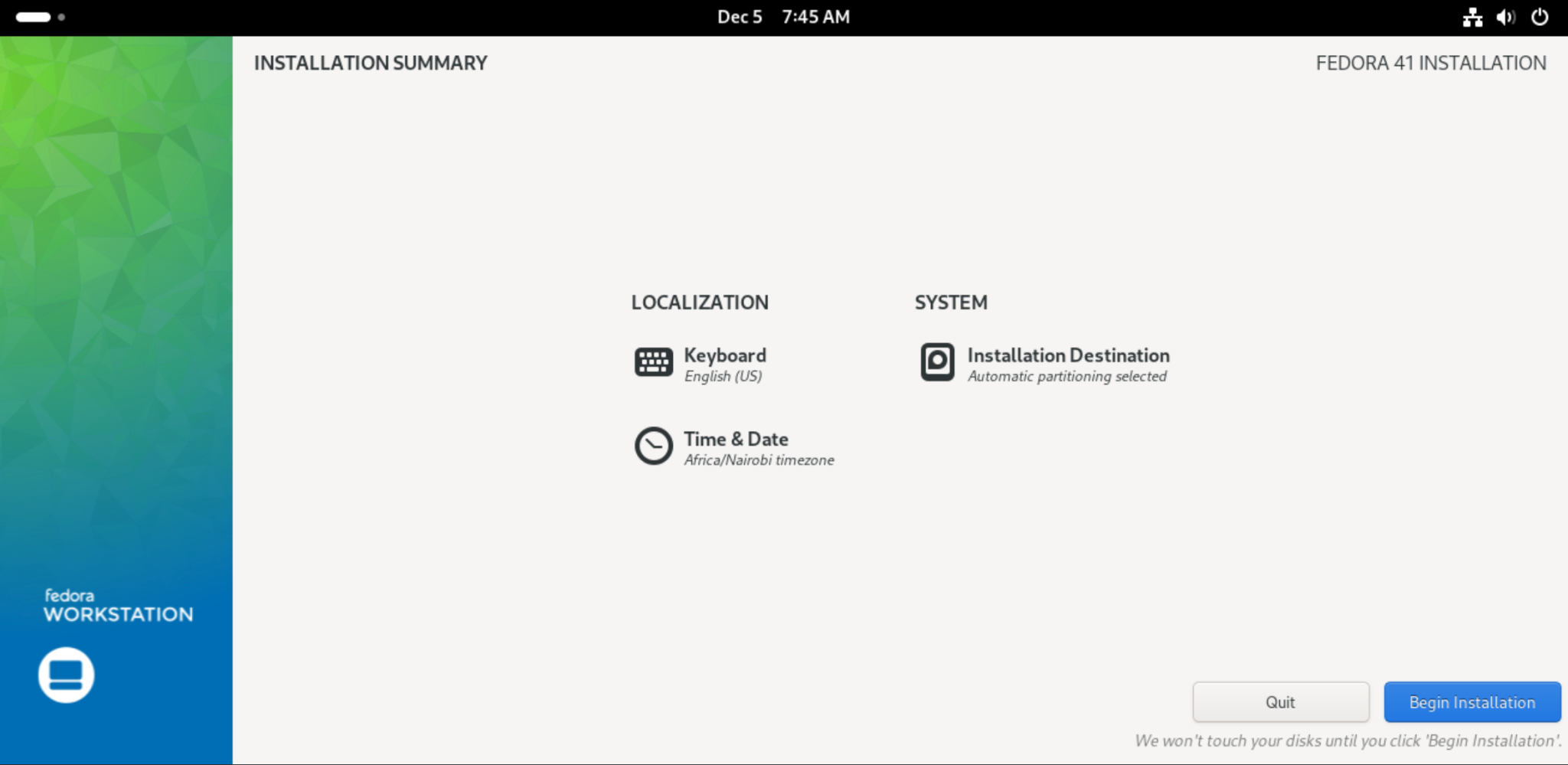 Install Fedora 41 Linux Step by Step With Screenshots - CloudSpinx