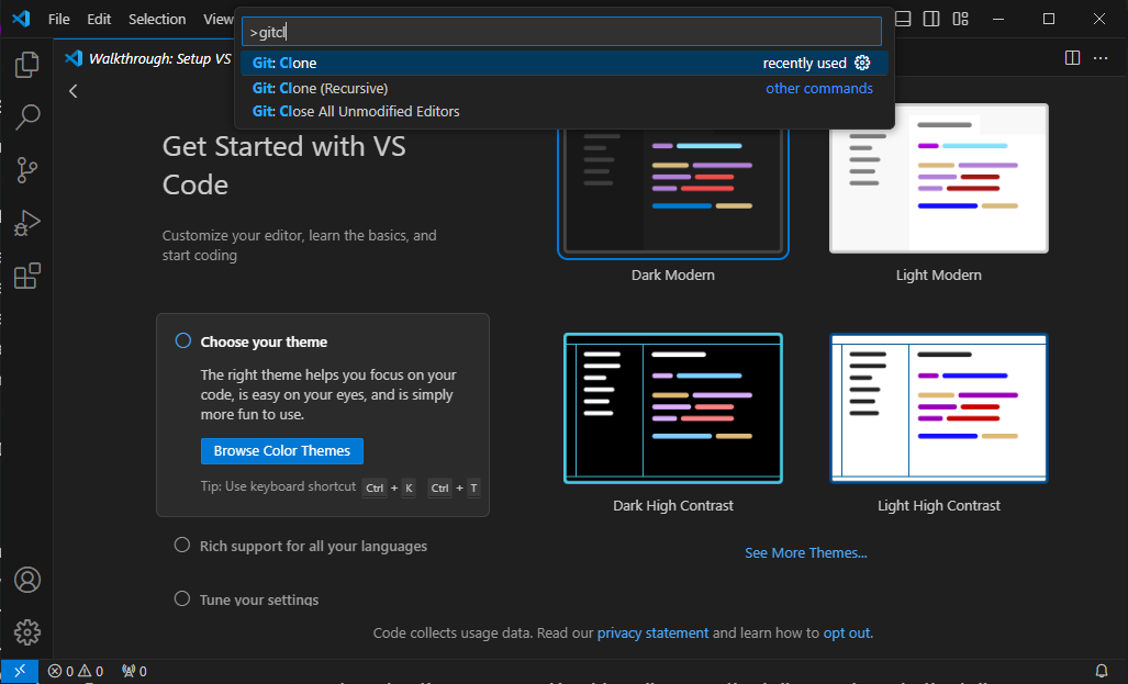 Cloning git repository from GitHub in Visual Studio Code - CloudSpinx Cloning git repository from GitHub in Visual Studio Code - CloudSpinx