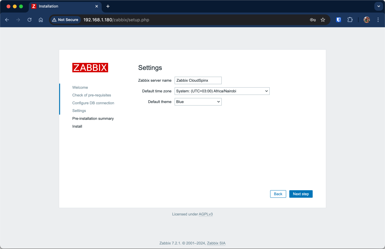 Install Zabbix Server 7.2 on Rocky /AlmaLinux 9 - CloudSpinx