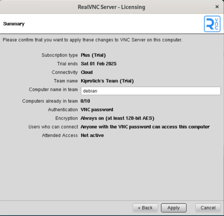 Configure RealVNC Server and Client on Debian 12/11/10 - CloudSpinx