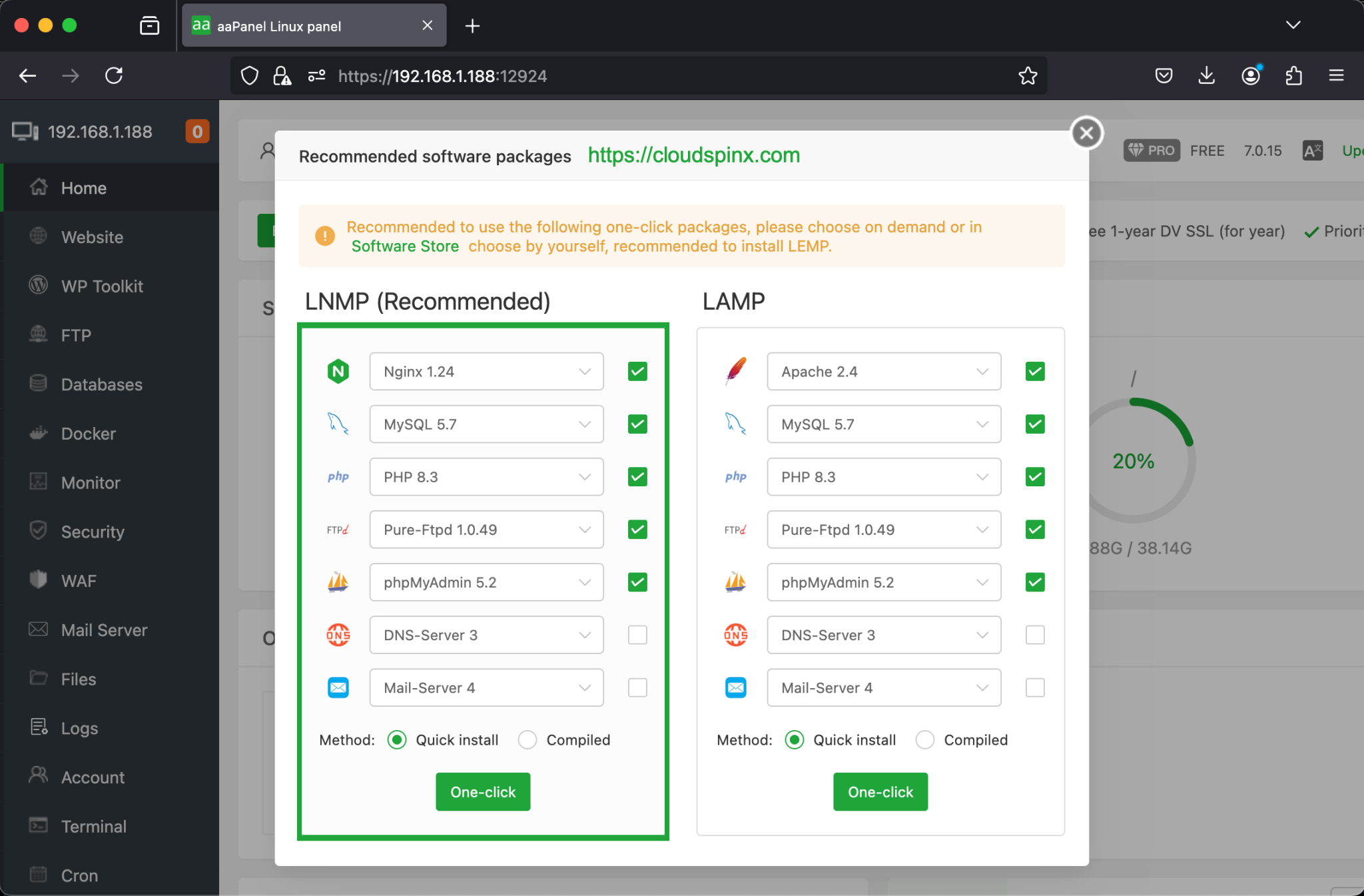How To Install and Use aaPanel on Debian 12,11,10 - CloudSpinx