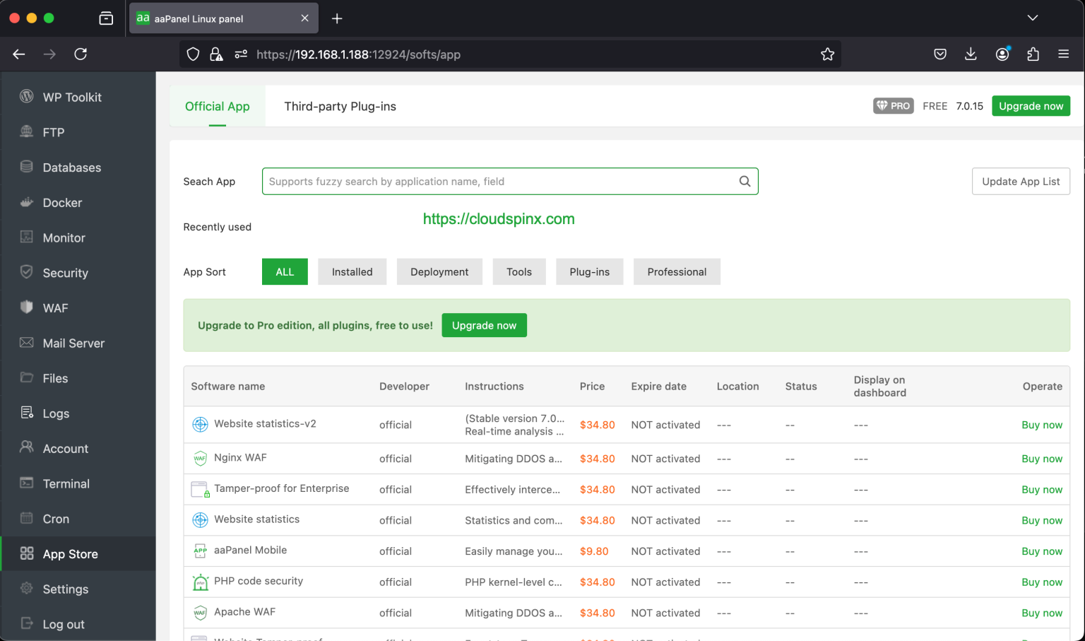 How To Install and Use aaPanel on Debian 12,11,10 - CloudSpinx