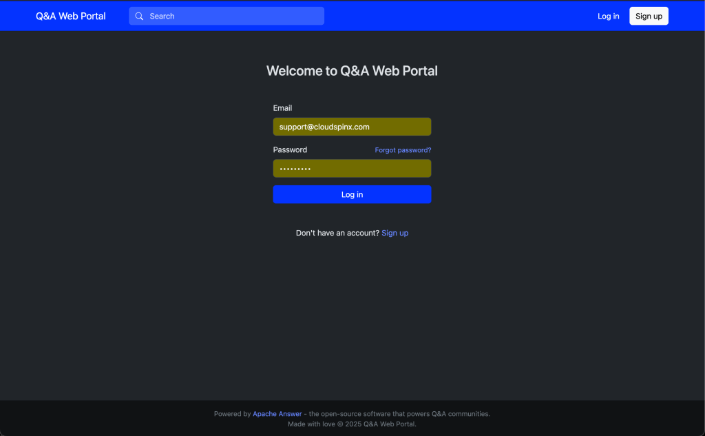 How To Setup Q&A web portal using Answer - CloudSpinx