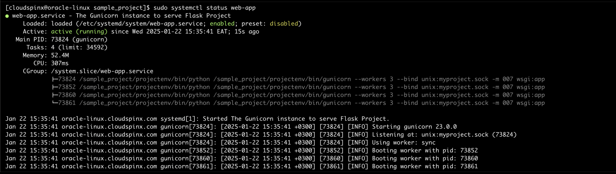Install Flask with Gunicorn and Nginx on Oracle Linux 9 - CloudSpinx