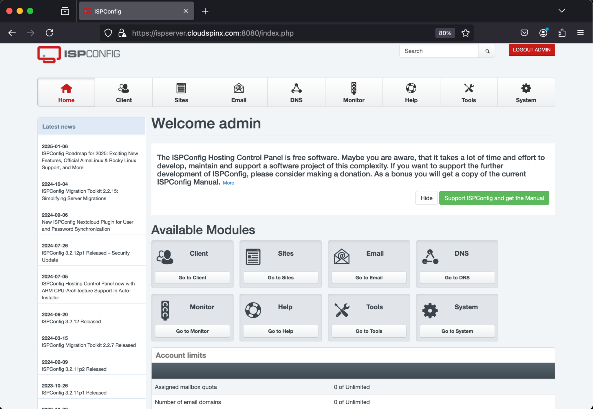 Install and Configure ISPConfig Control Panel on Debian 12 - CloudSpinx