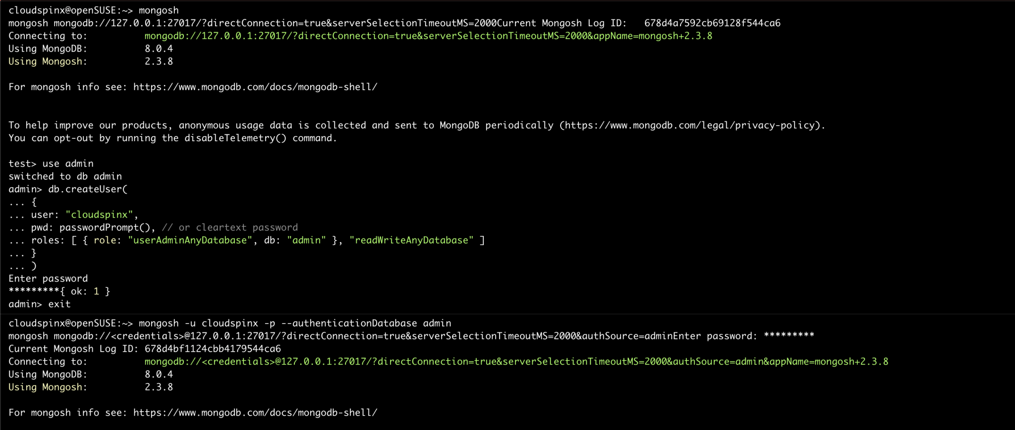 Install and Configure MongoDB 8 on openSUSE 15 /SLES 15 - CloudSpinx Install and Configure MongoDB 8 on openSUSE 15 /SLES 15 - CloudSpinx