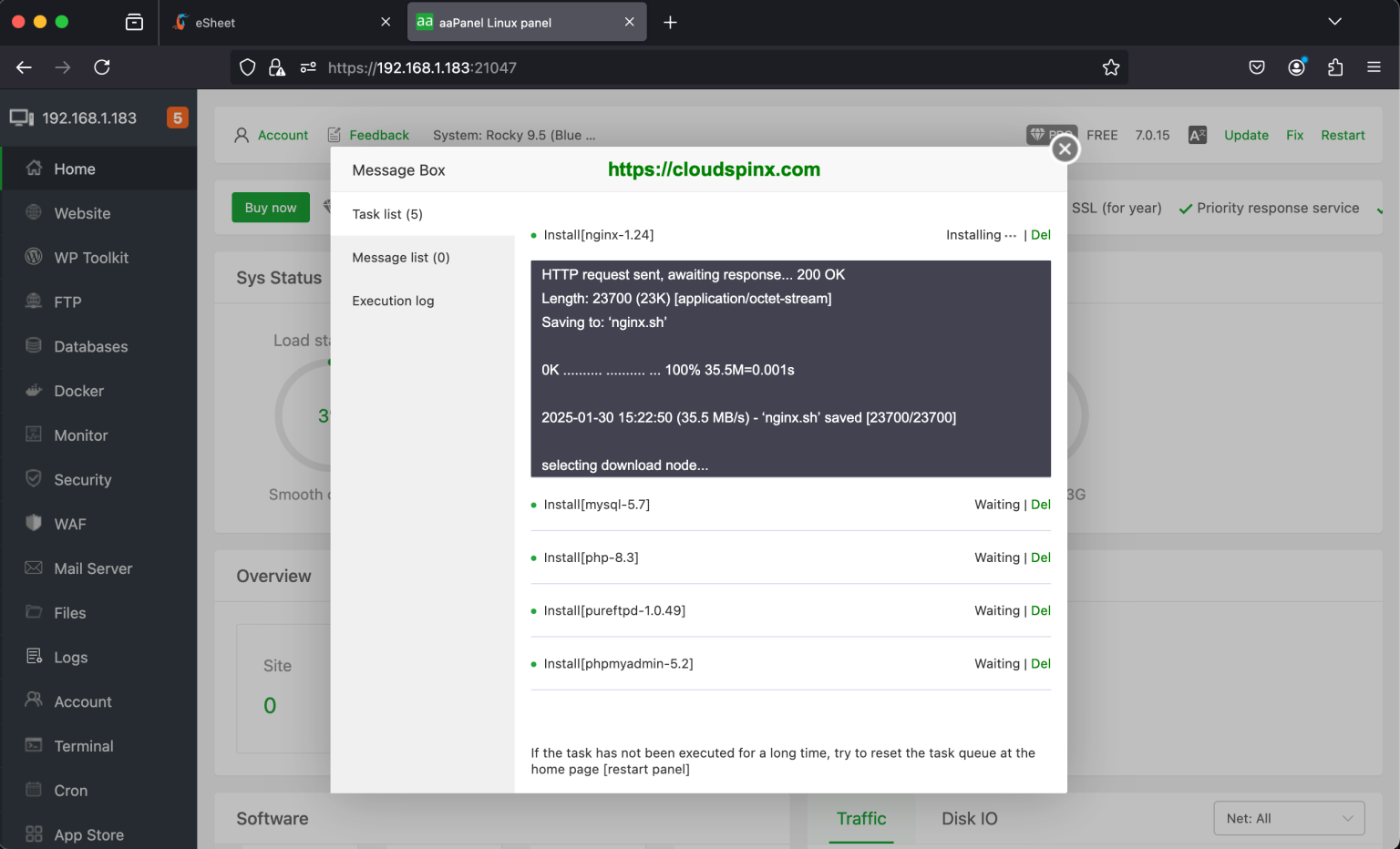 Install and Use aaPanel on Rocky Linux 9 | AlmaLinux 9 - CloudSpinx