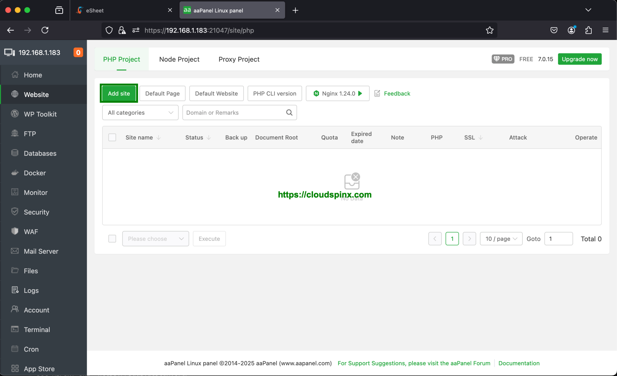 Install and Use aaPanel on Rocky Linux 9 | AlmaLinux 9 - CloudSpinx