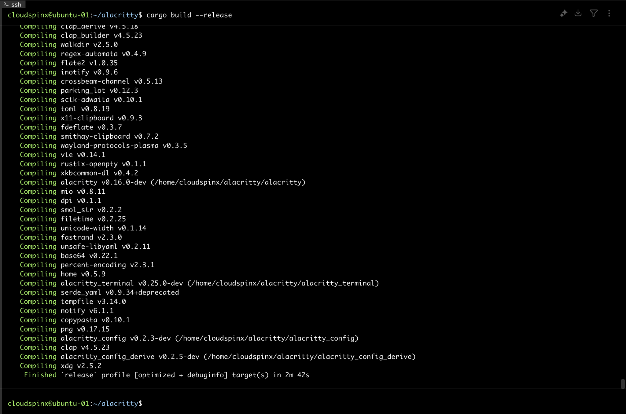 Installing Alacritty Terminal on Ubuntu 24.04|22.04|20.04 - CloudSpinx
