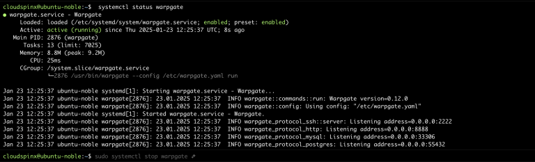 Setup SSH, HTTPS, and MySQL bastion Server using Warpgate - CloudSpinx