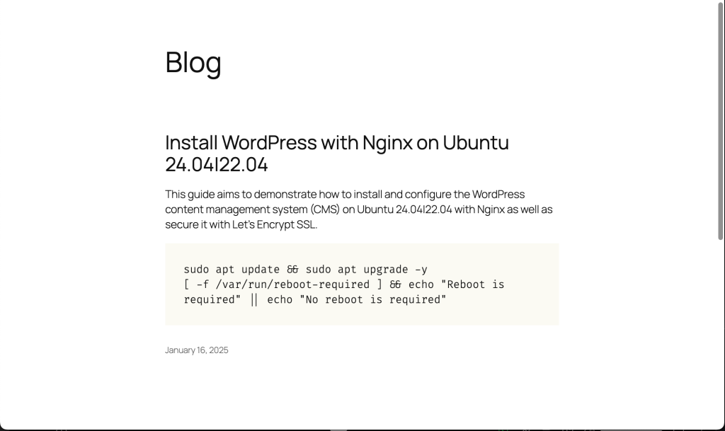 Install WordPress with Nginx on Ubuntu 24.04|22.04 - CloudSpinx