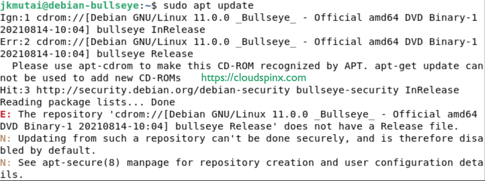 Add Debian 12 | 11 Official Repositories To Sources List - CloudSpinx