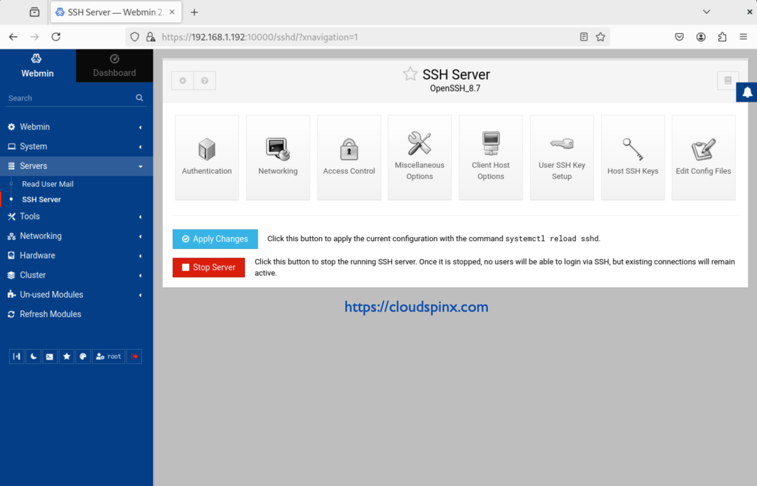 Install Webmin on AlmaLinux 9 or Oracle Linux 9 - CloudSpinx