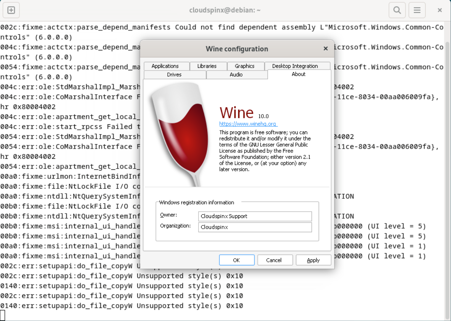 Install and Use Wine 10.x on Debian 12 (Bookworm) - CloudSpinx