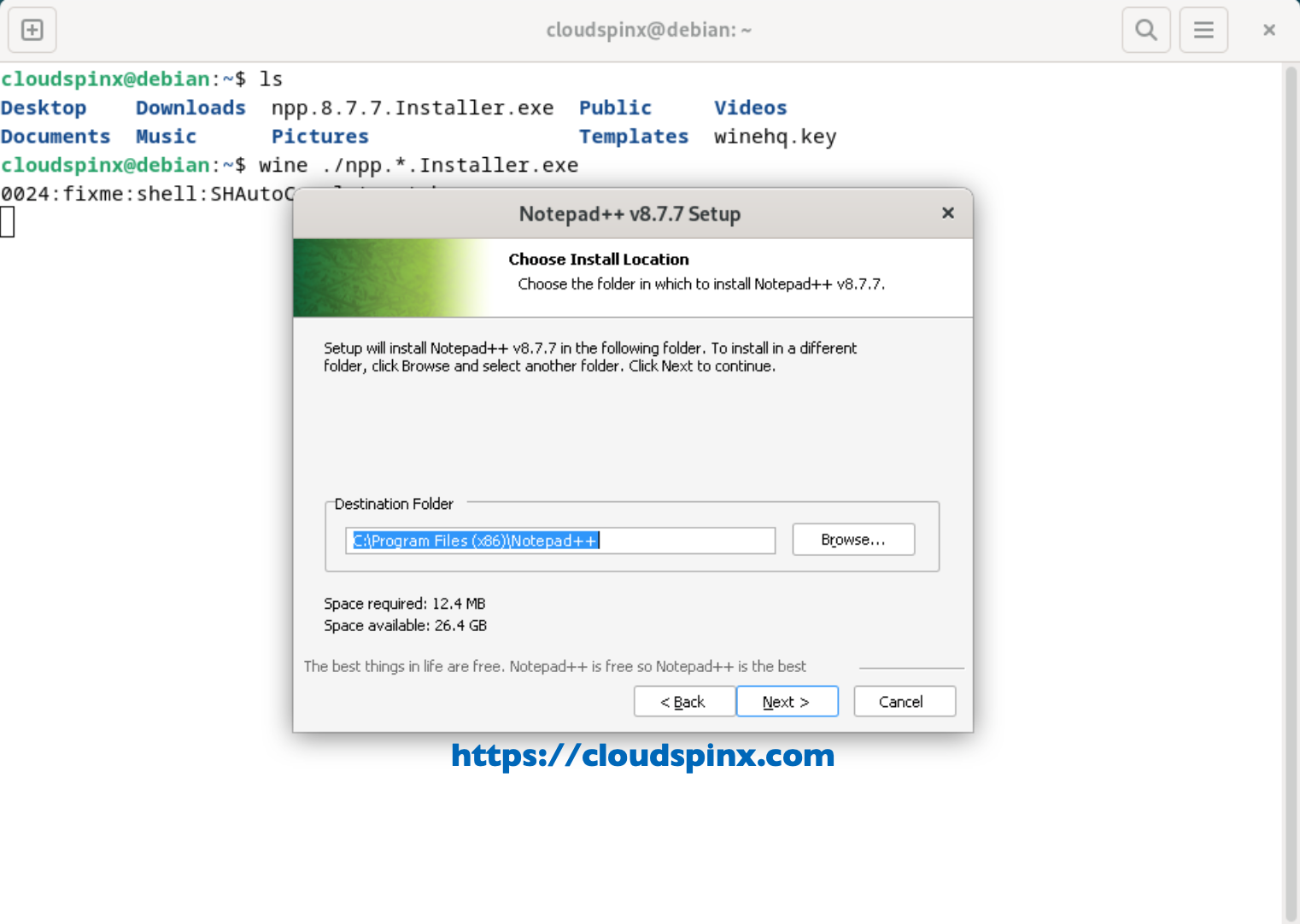 Install and Use Wine 10.x on Debian 12 (Bookworm) - CloudSpinx