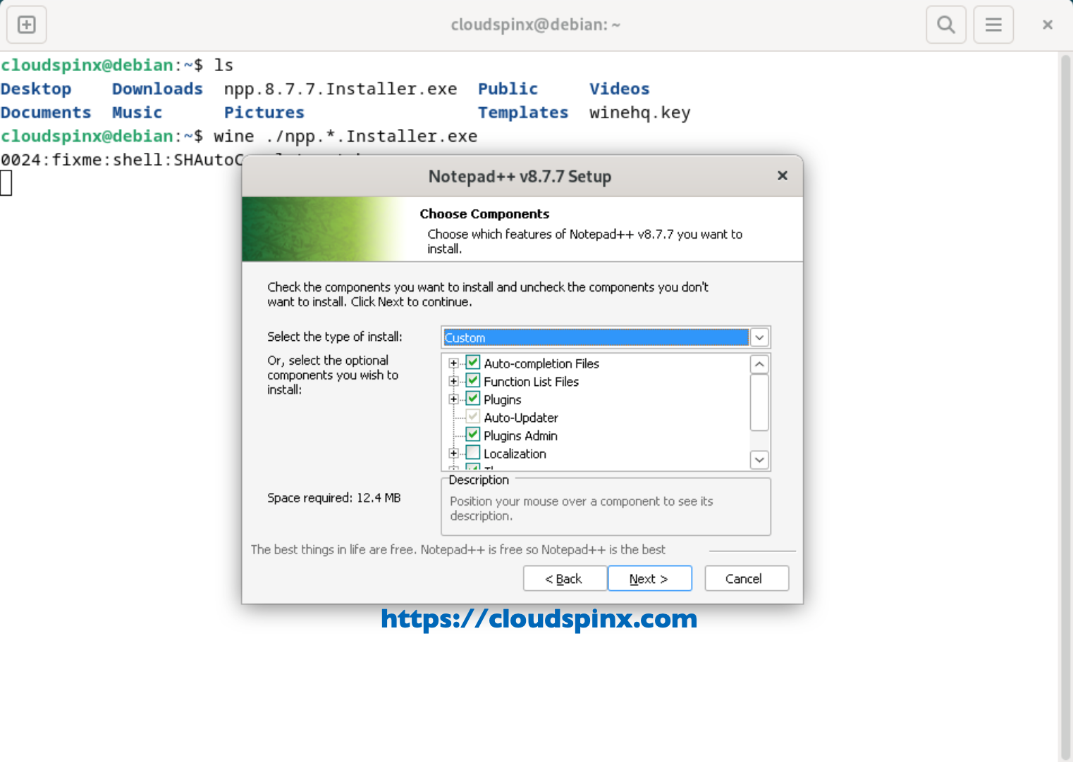Install and Use Wine 10.x on Debian 12 (Bookworm) - CloudSpinx