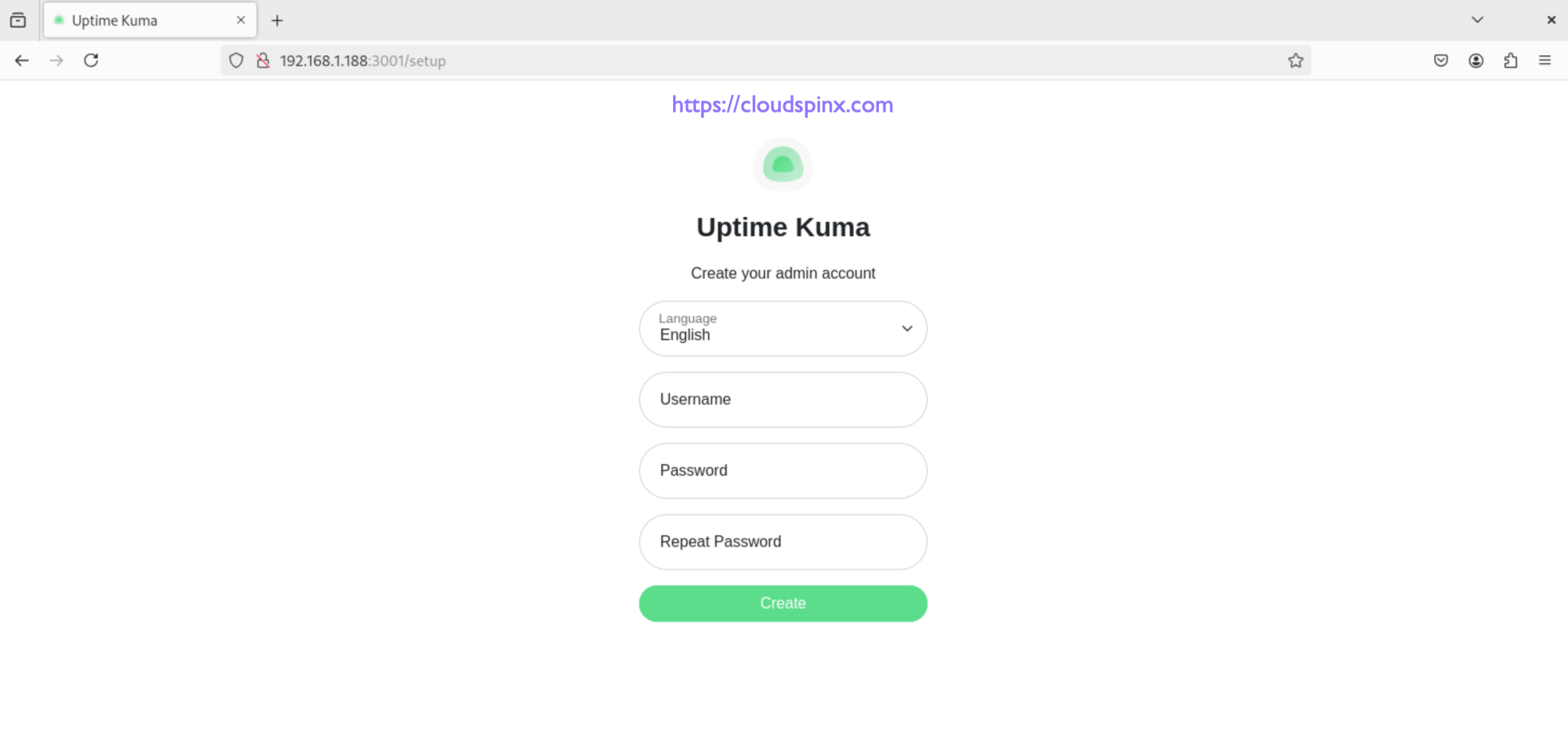 Run Kuma Self-hosted Uptime Robot in Docker Container - CloudSpinx