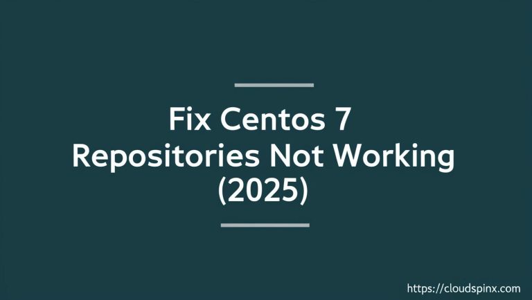 Fix Centos 7 Repositories Not Working 2025 Cloudspinx
