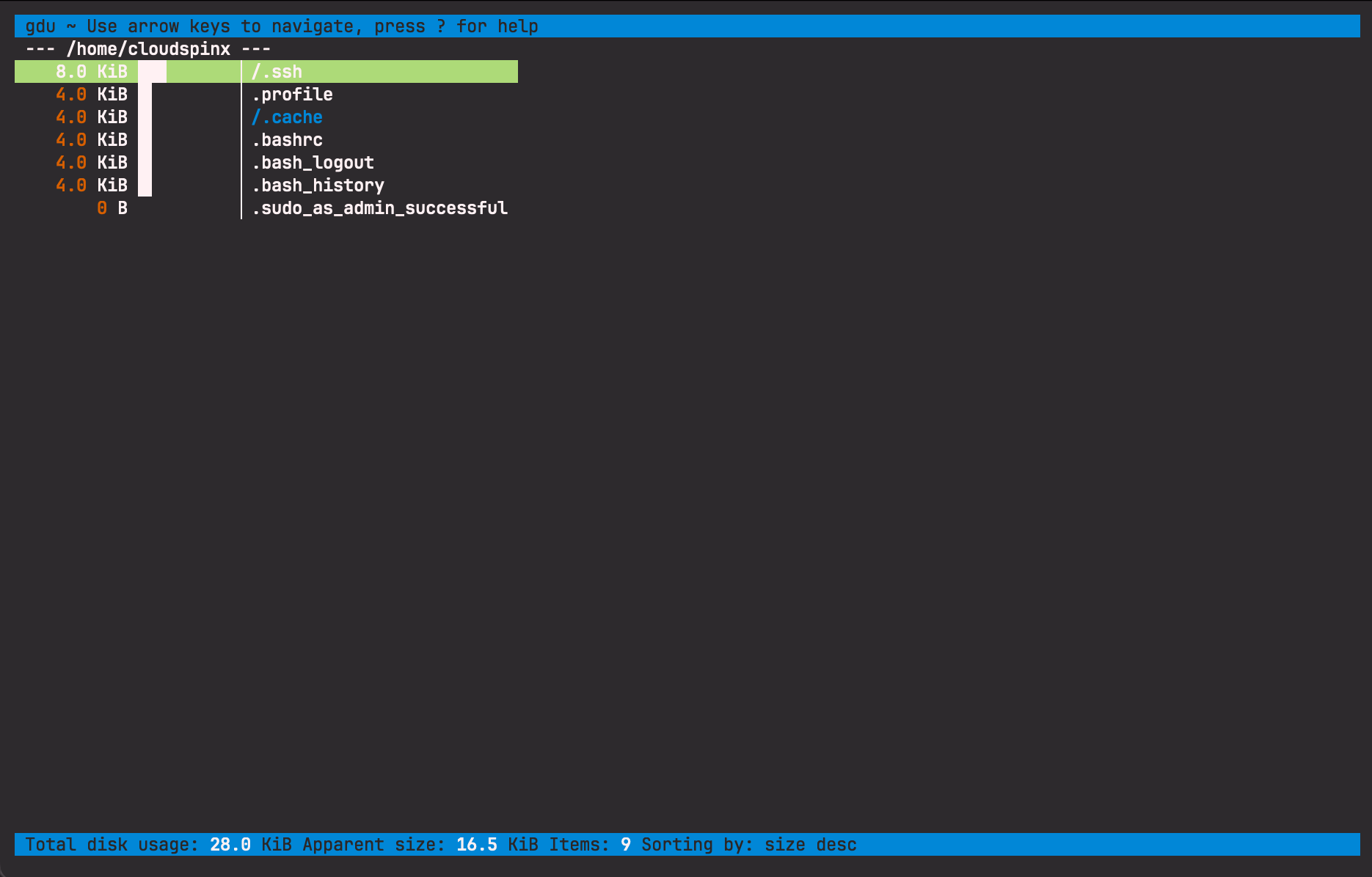 How To Analyze Disk Usage on Linux using gdu - CloudSpinx