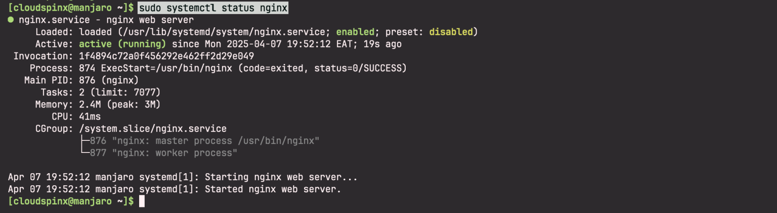 How To Install LEMP Stack on Manjaro Linux - CloudSpinx