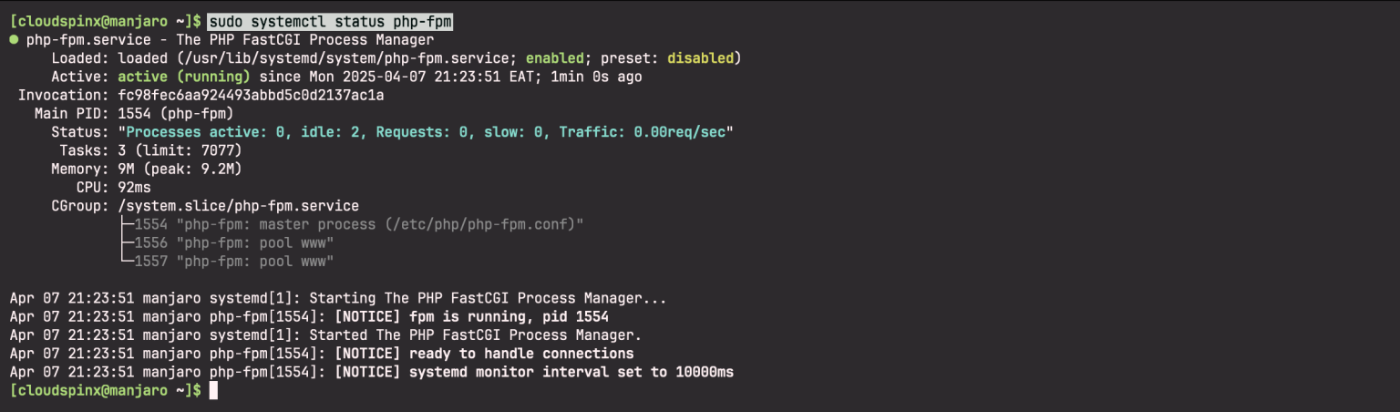 How To Install LEMP Stack on Manjaro Linux - CloudSpinx