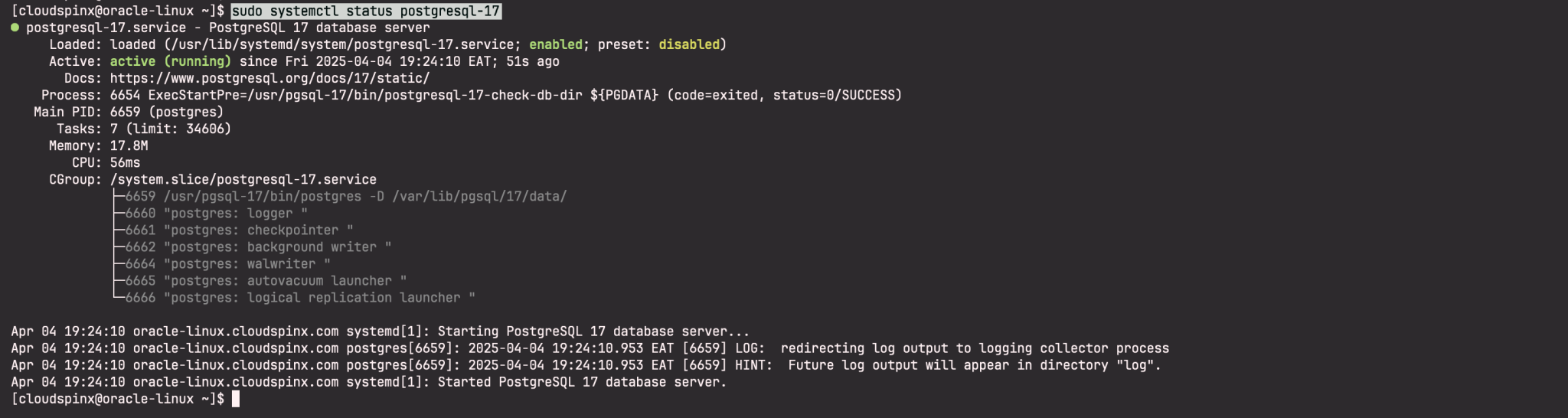 How To Install Postgresql 17 On Oracle Linux 9 Cloudspinx