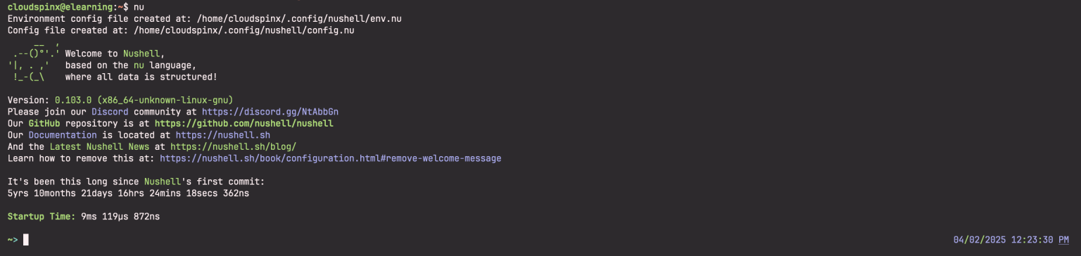 How To Install and Use Nu Shell on Linux - CloudSpinx