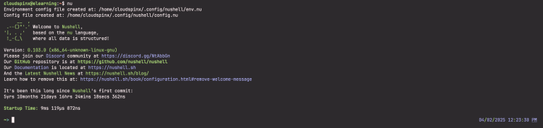 How To Install and Use Nu Shell on Linux - CloudSpinx