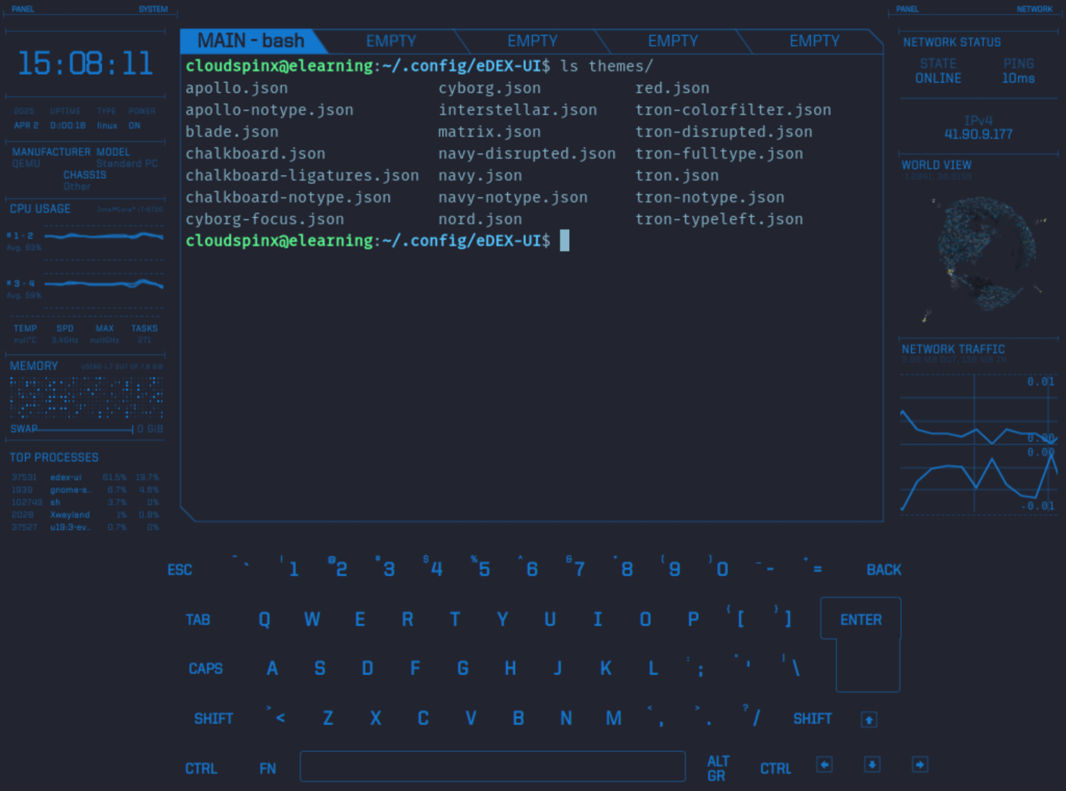 How To Install eDEX-UI terminal emulator on Linux Mint - CloudSpinx