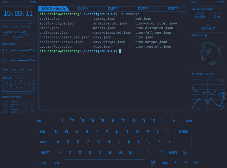 How To Install eDEX-UI terminal emulator on Linux Mint - CloudSpinx
