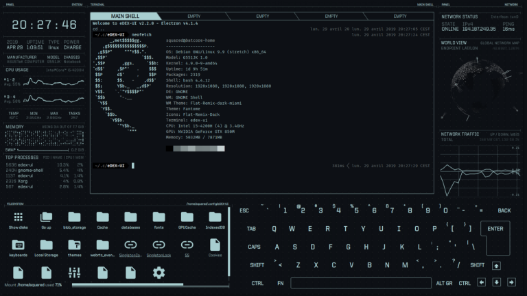 How To Install eDEX-UI terminal emulator on Linux Mint - CloudSpinx