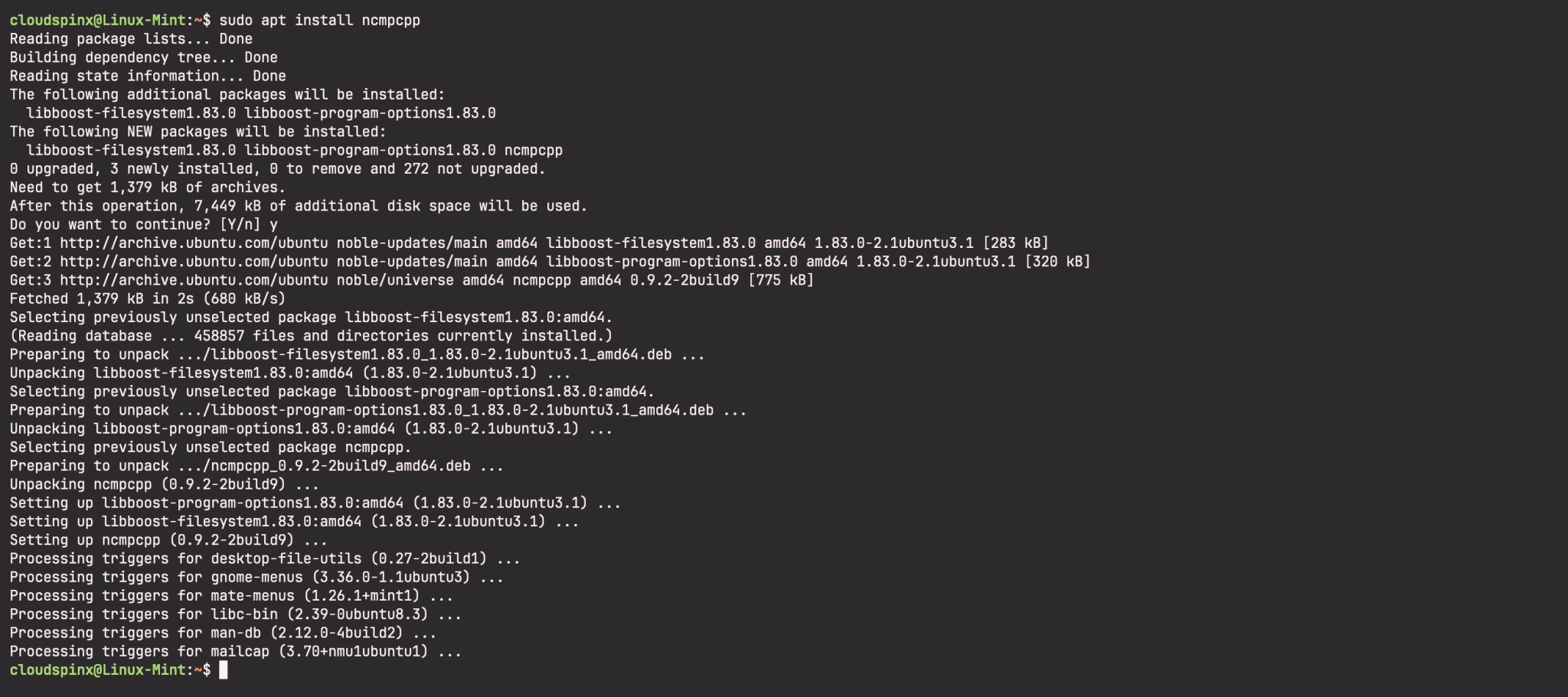 Install and Configure MPD with NCMPCPP on Linux Mint 22 - CloudSpinx