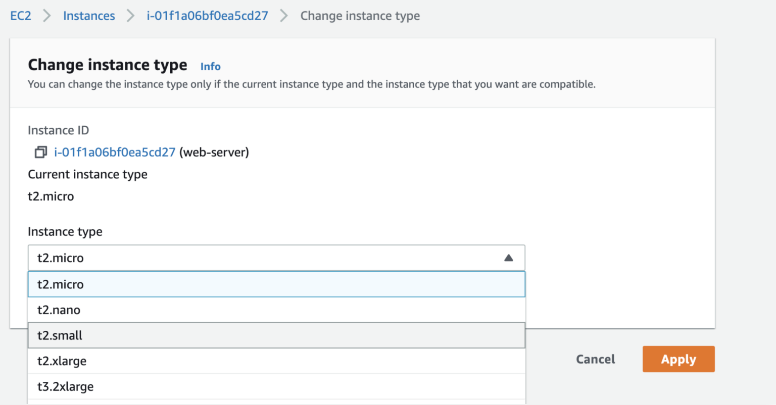 How To Resize EC2 Instance Type on AWS - CloudSpinx