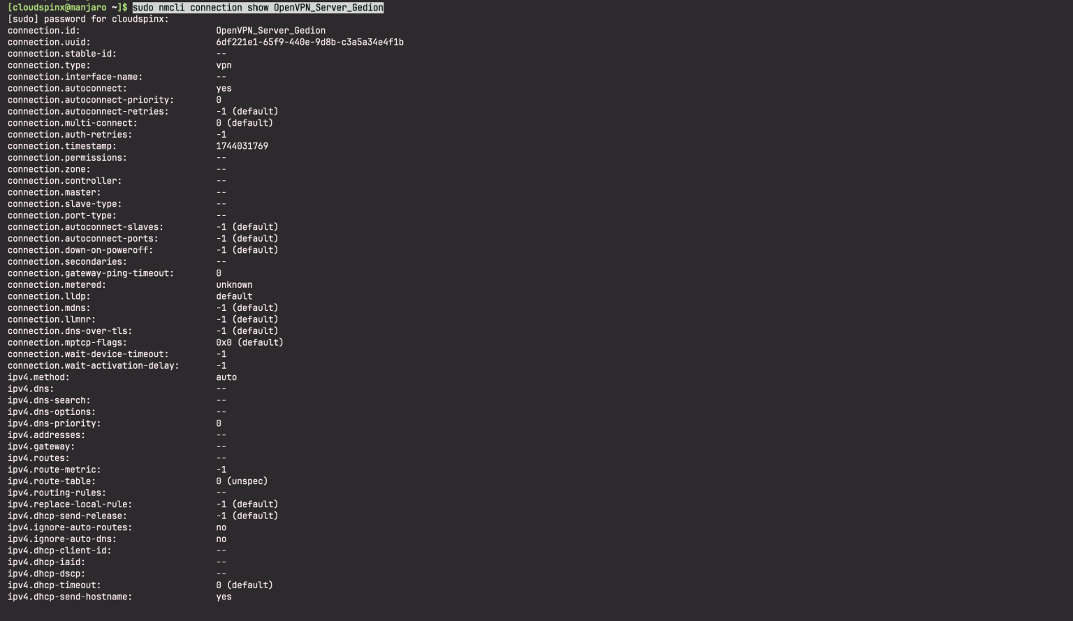 Install and Use OpenVPN Client on Manjaro Linux - CloudSpinx