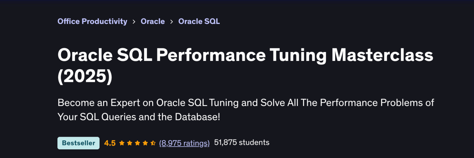 10 Best Udemy Courses to Learn Oracle Database in 2025 - CloudSpinx