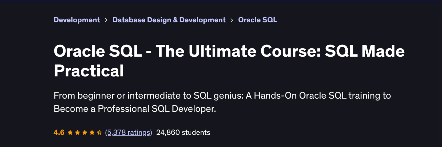 10 Best Udemy Courses to Learn Oracle Database in 2025 - CloudSpinx