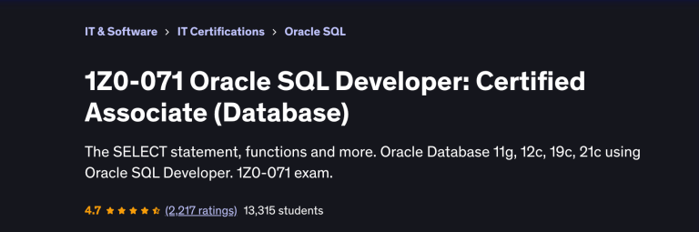 10 Best Udemy Courses to Learn Oracle Database in 2025 - CloudSpinx