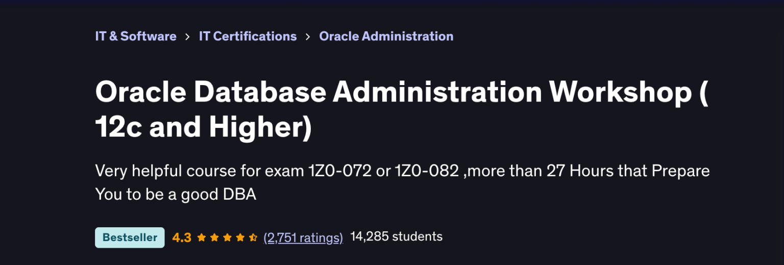 10 Best Udemy Courses to Learn Oracle Database in 2025 - CloudSpinx