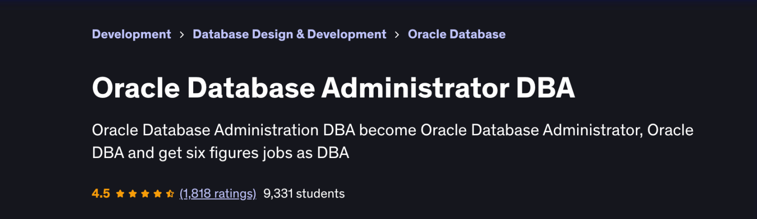 10 Best Udemy Courses to Learn Oracle Database in 2025 - CloudSpinx