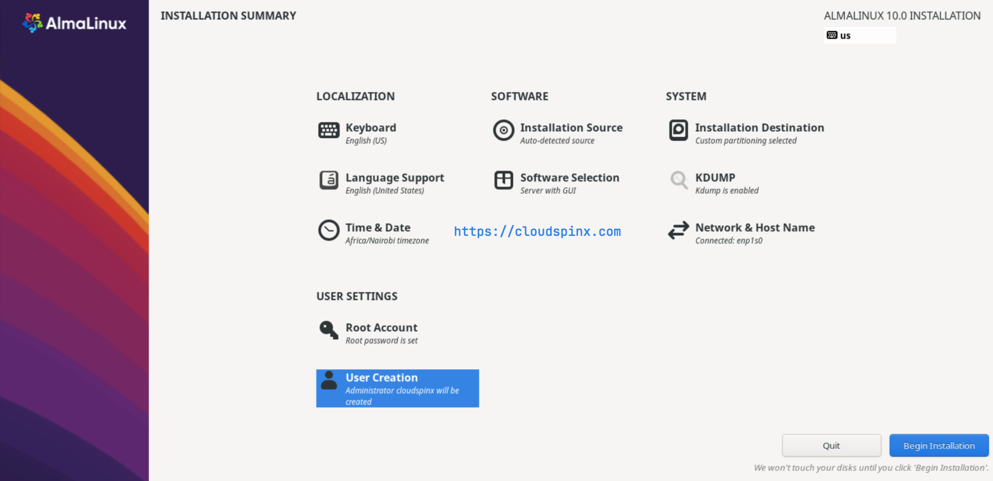 AlmaLinux 10 Installation Guide and Features You Should Know - CloudSpinx