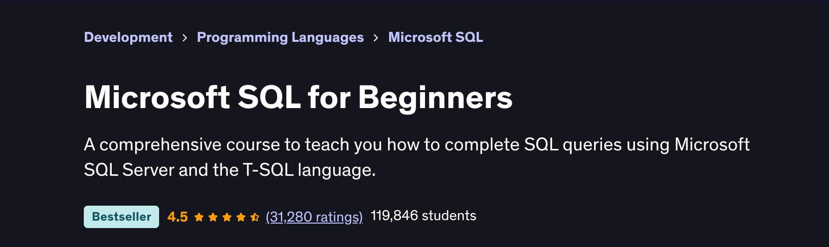Best Microsoft SQL Database Video Courses For 2025 - CloudSpinx