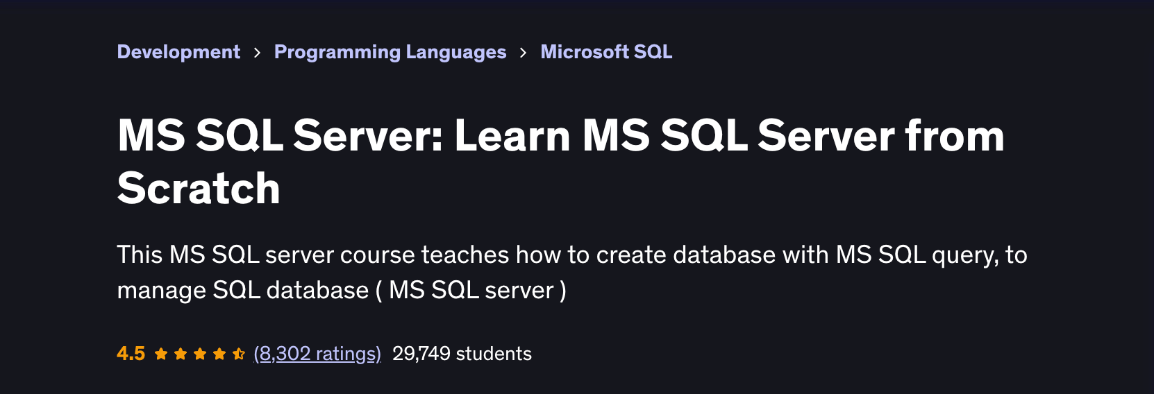 Best Microsoft SQL Database Video Courses For 2025 - CloudSpinx