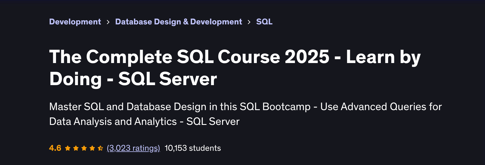 Best Microsoft SQL Database Video Courses For 2025 - CloudSpinx