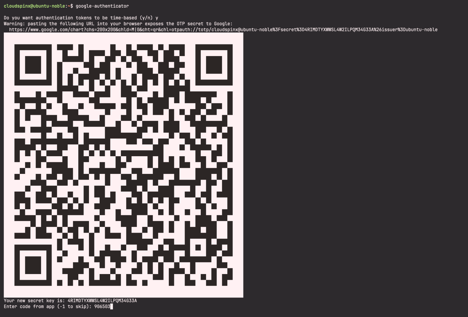 Configure SSH 2FA/MFA on Ubuntu with Google Authenticator - CloudSpinx