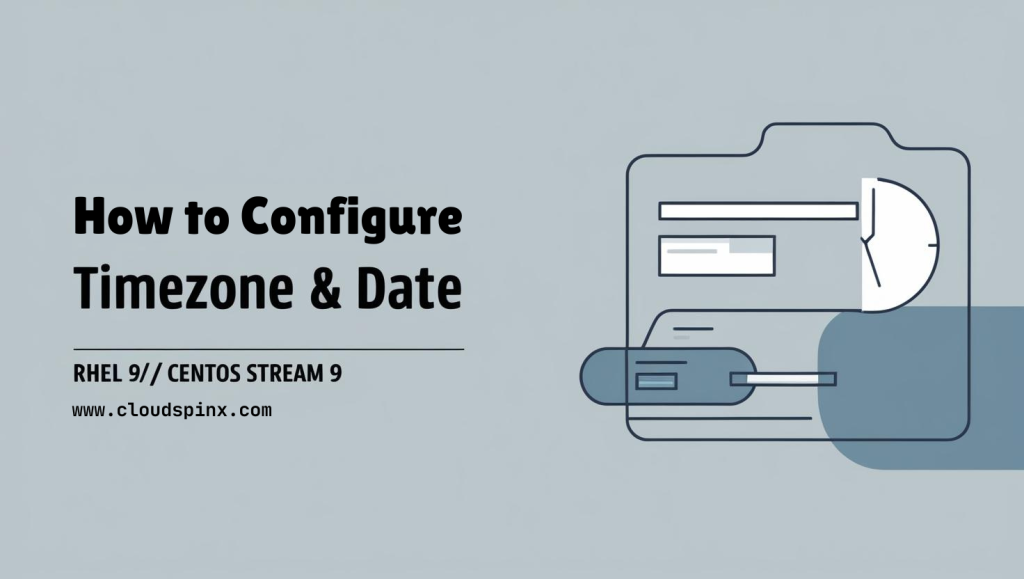 Configure Timezone & Date on RHEL 9 / CentOS Stream 9 - CloudSpinx Configure Timezone & Date on RHEL 9 / CentOS Stream 9 - CloudSpinx